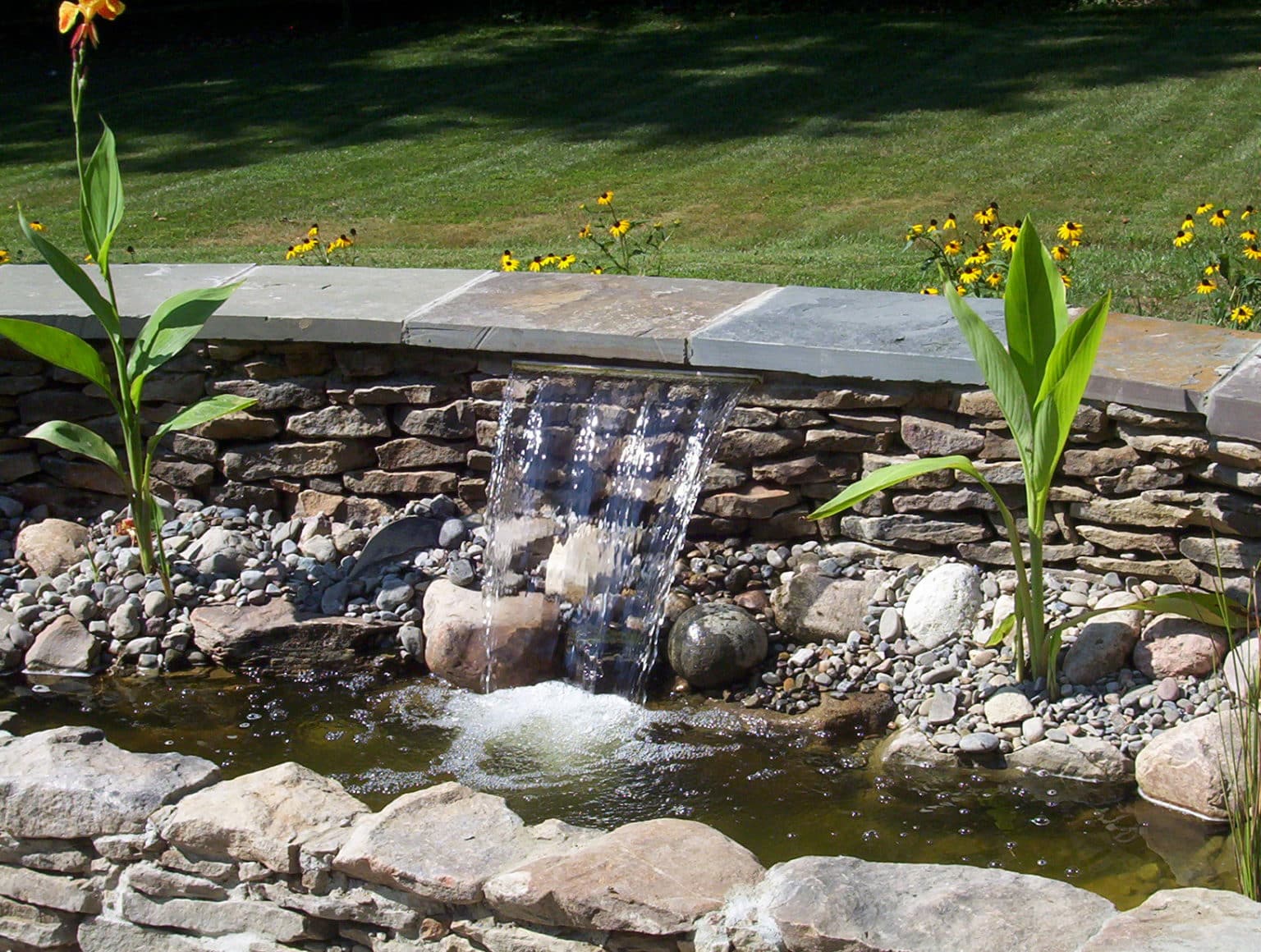 Water Feature and Landscaping Project in Potomac, MD