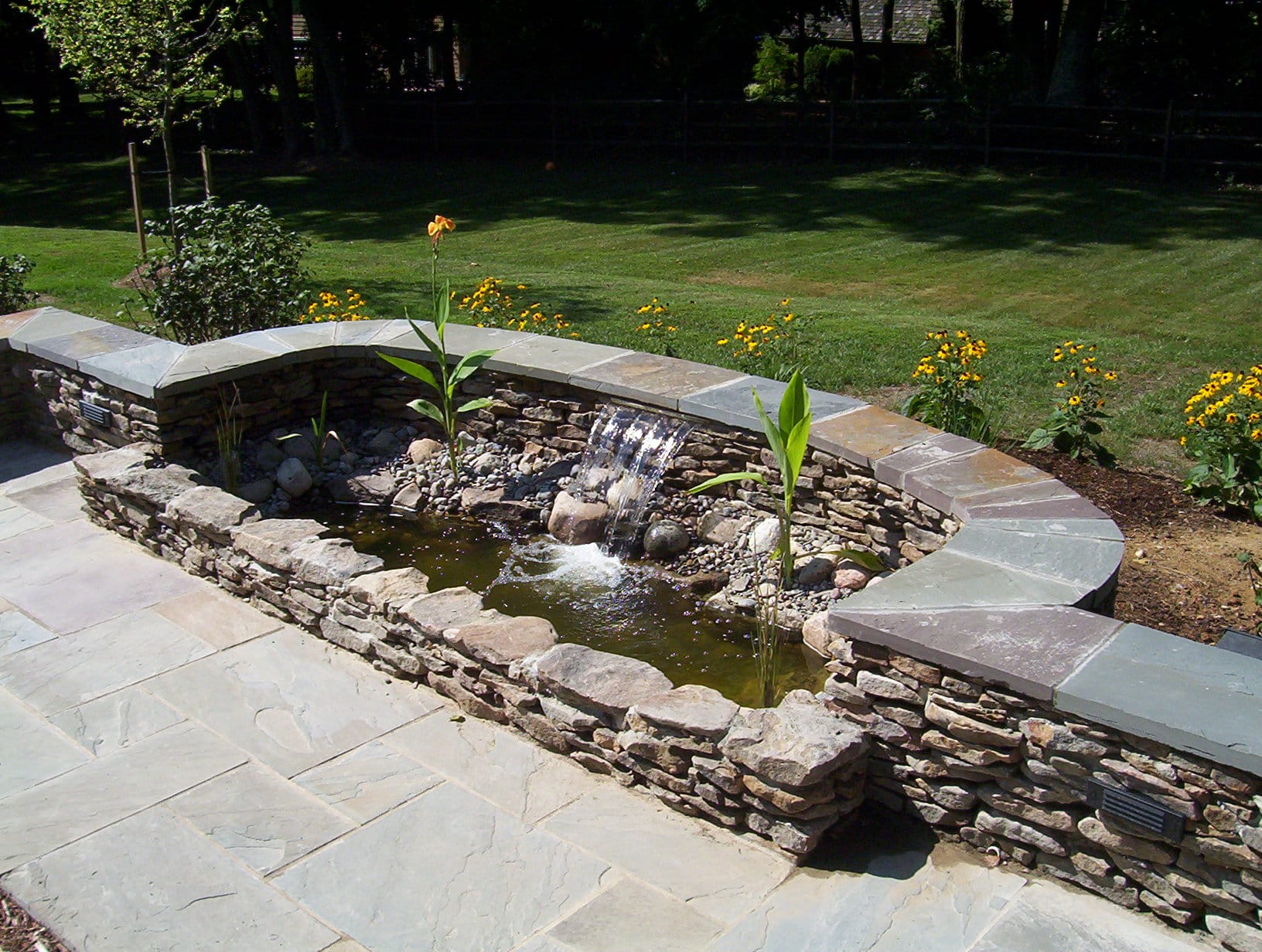 Water Feature and Landscaping Project in Potomac, MD